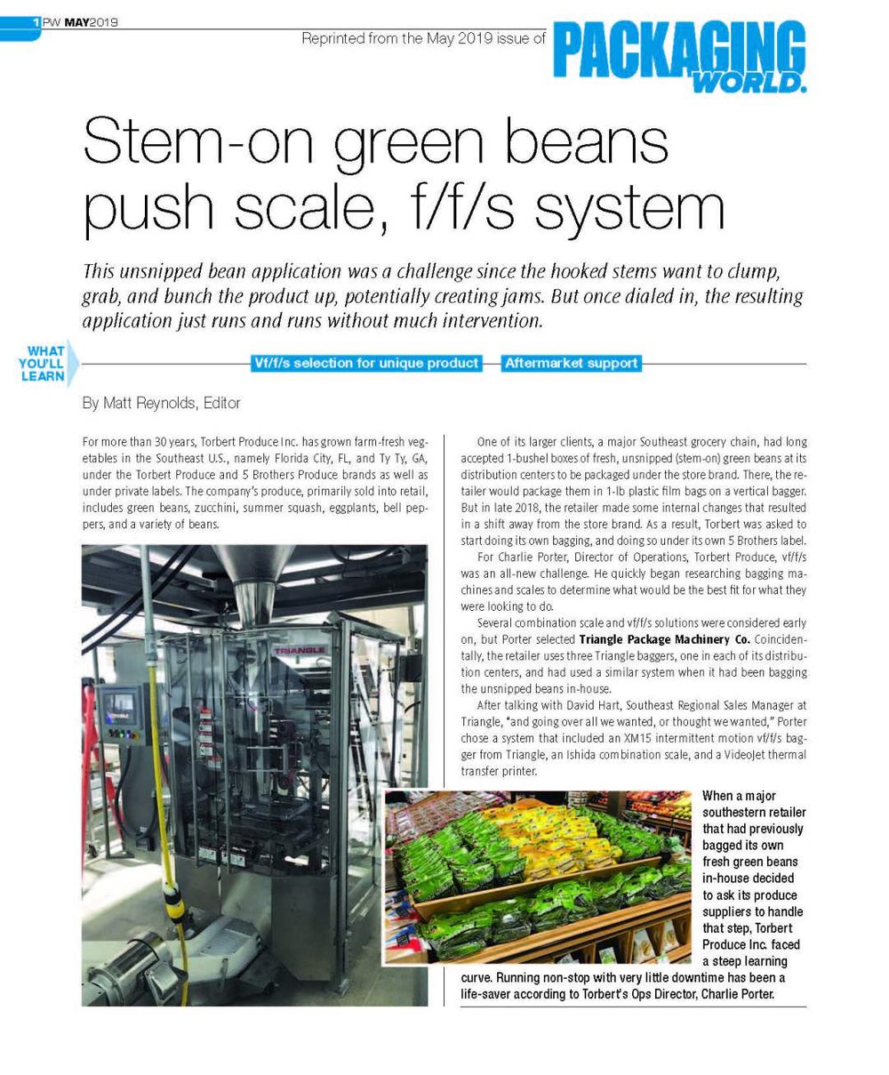 How Triangle’s Model XM15 Intermittent Motion VFFS Bagger helped ...